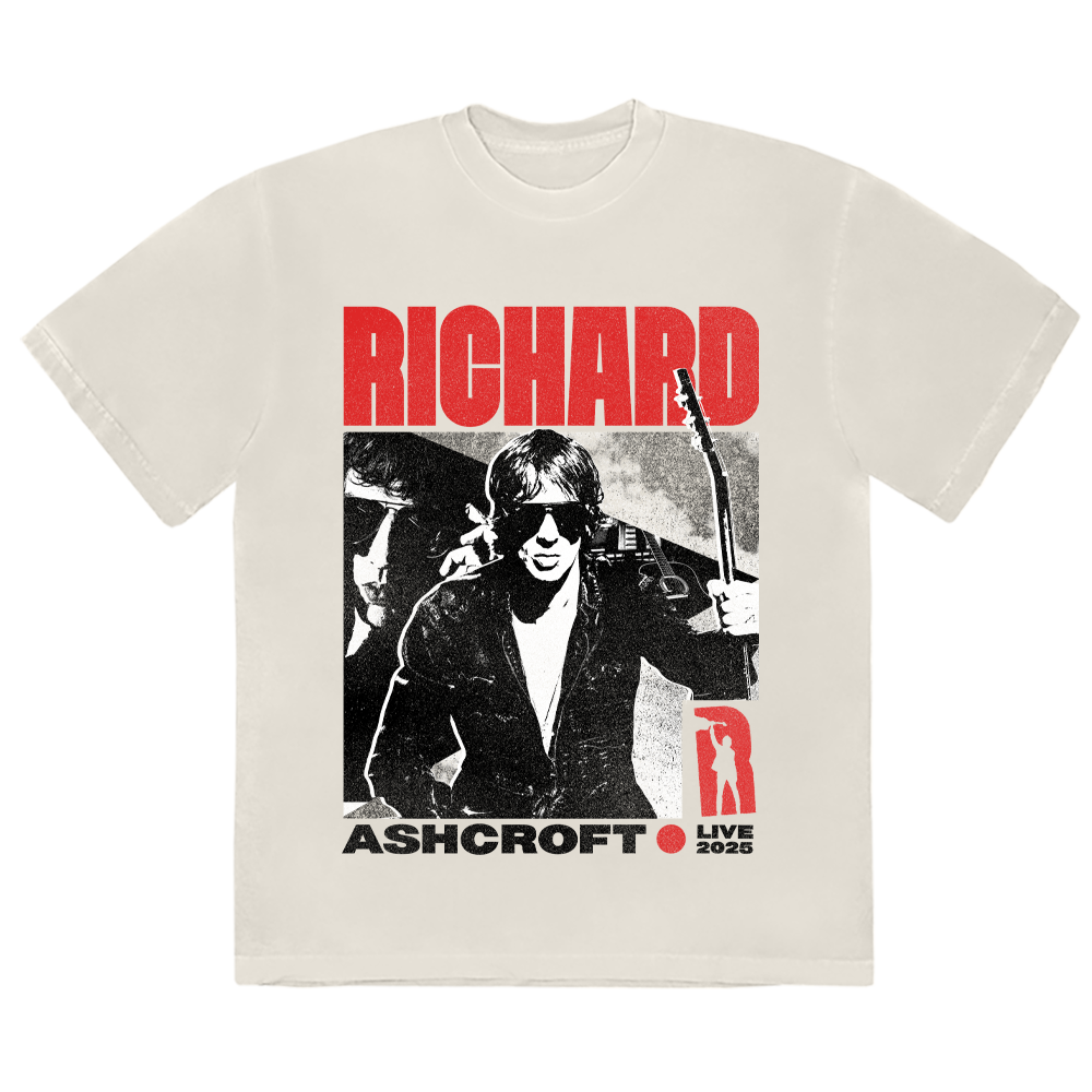 RA Live 2025 Beige Tour T-Shirt - Richard Ashcroft